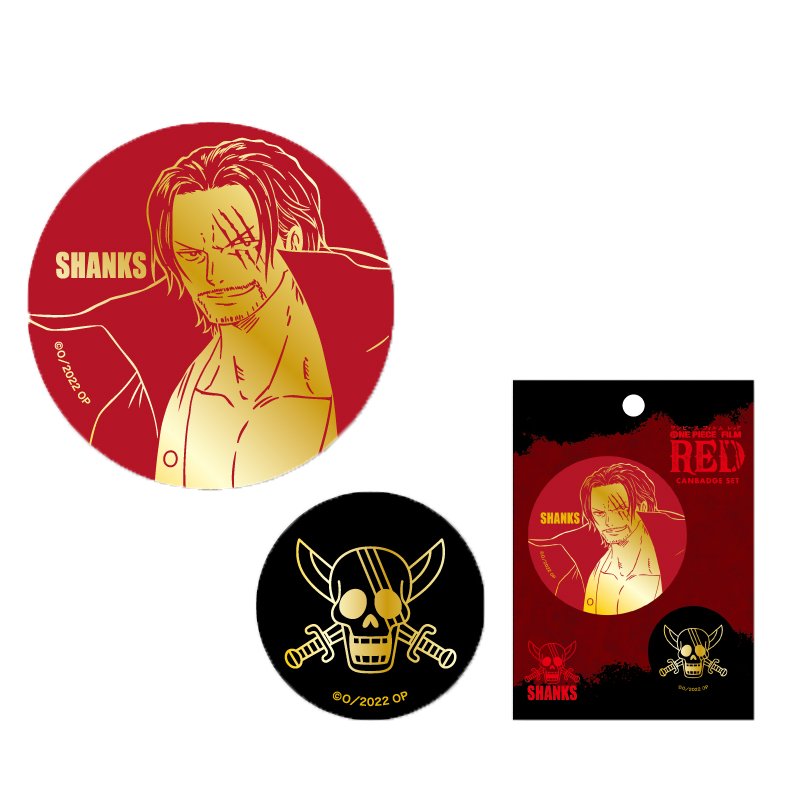 [One Piece] Foil Stamped Can Badge Set Shanks – Otaku Collectives